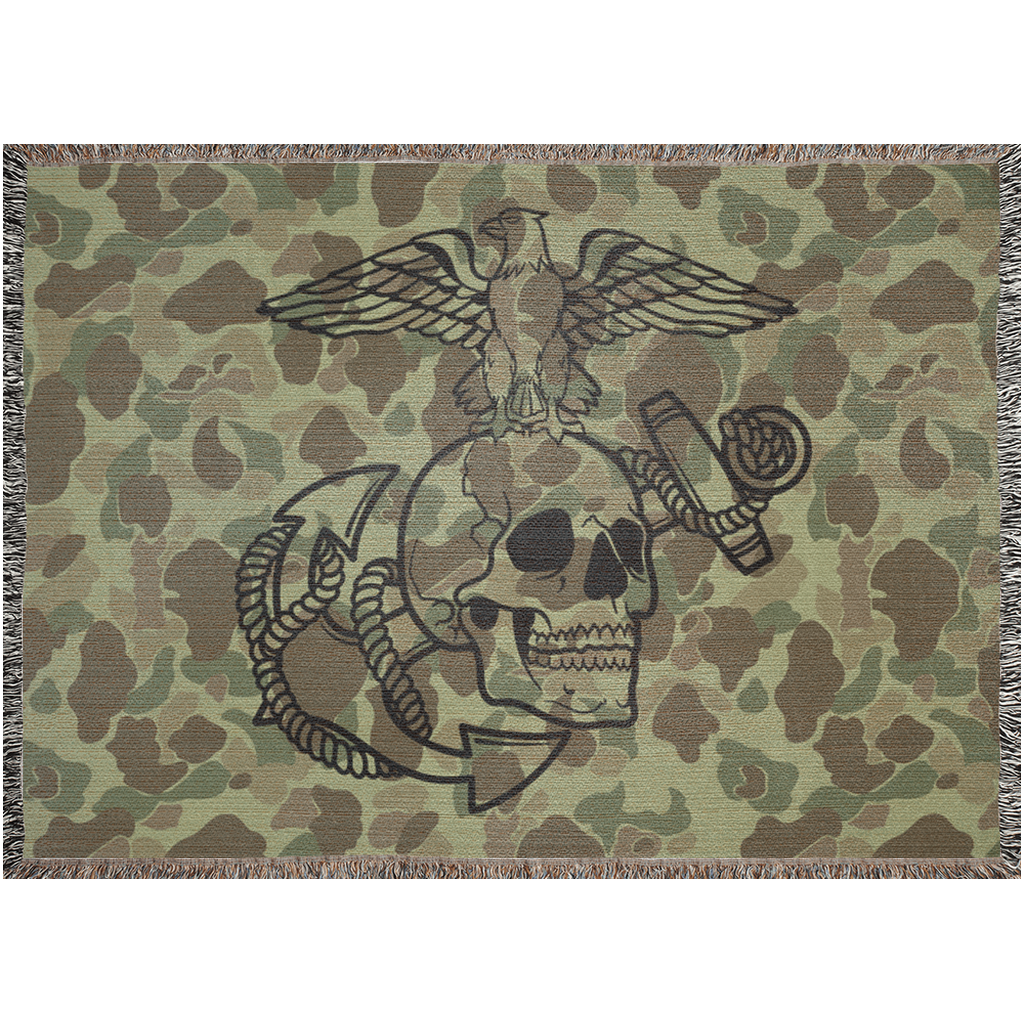 Eagle Skull and Anchor Woven Blanket - Frogskin Jungle – Goons Up