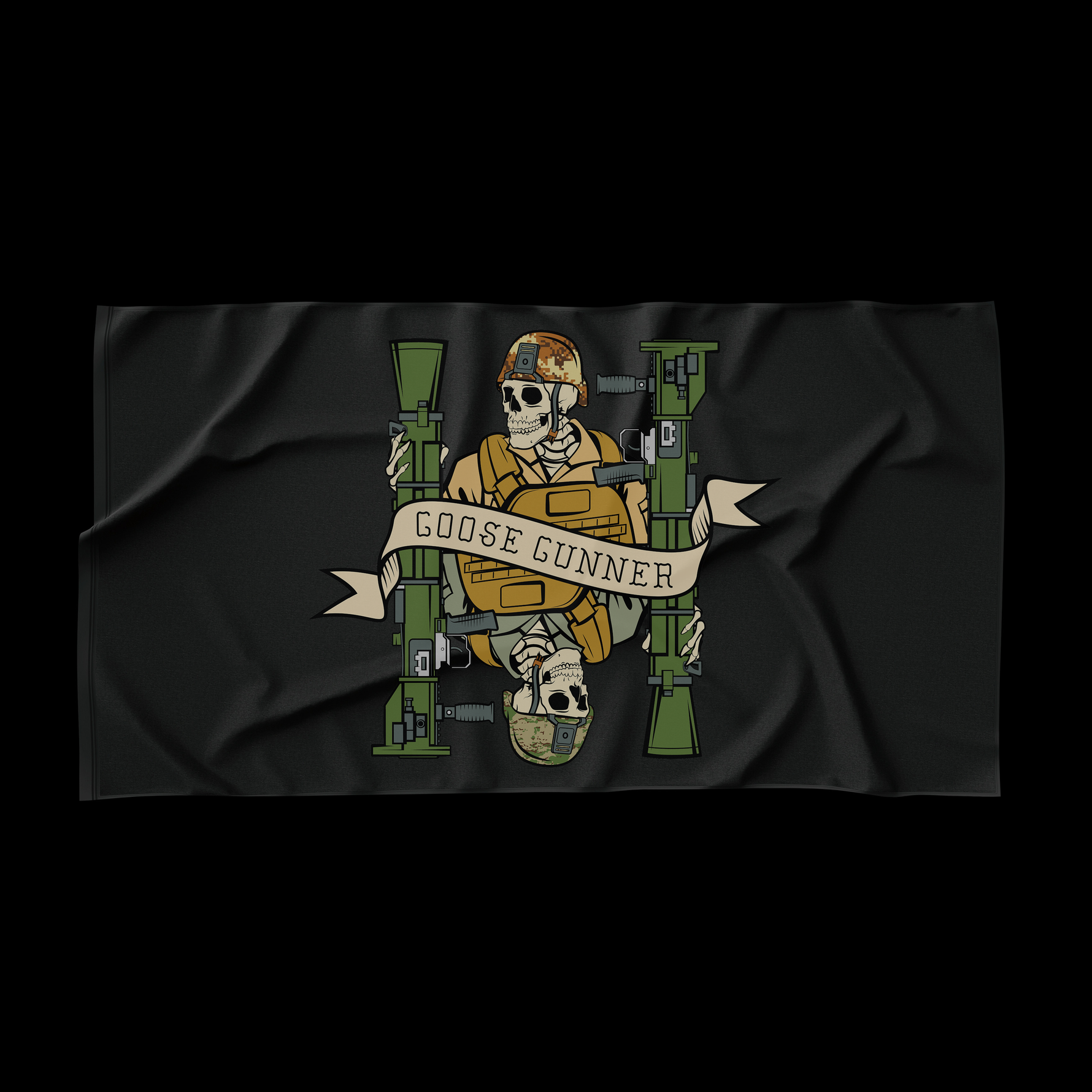 Goose Gunner Death Card Flag – Goons Up