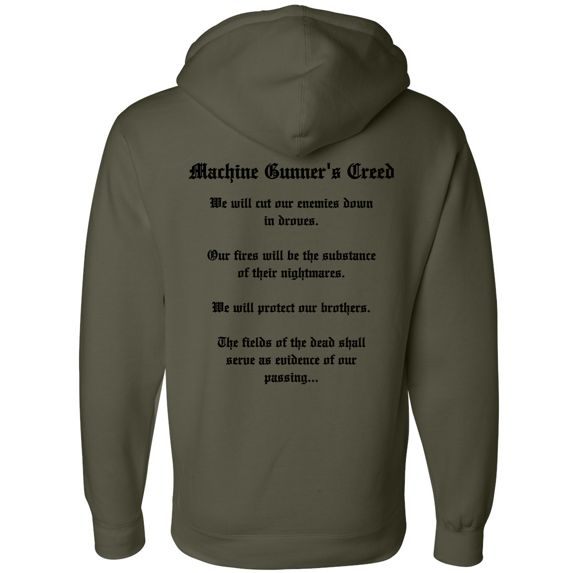 Machine Gunner's Creed Hoodie – Goons Up