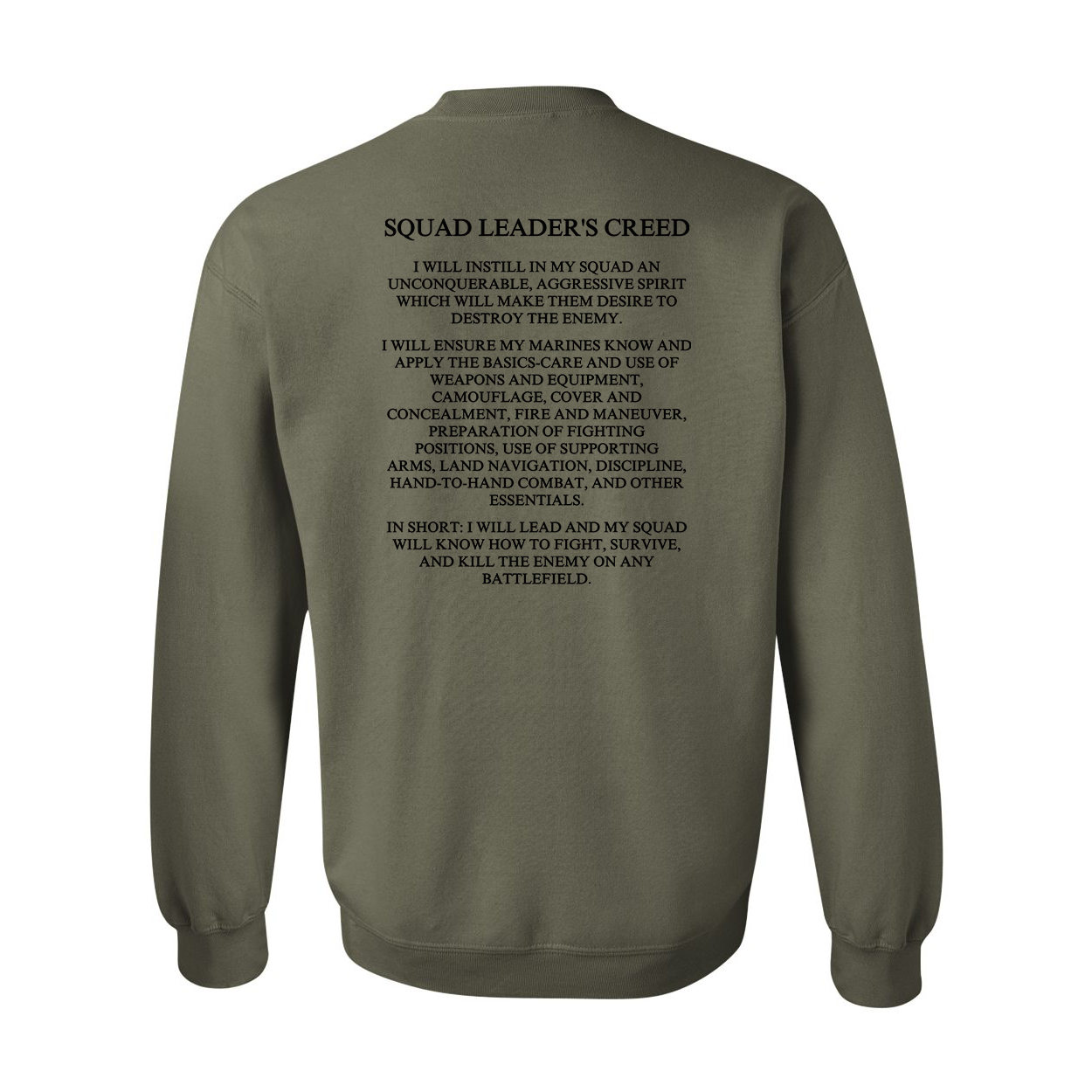 Squad Leader's Creed Sweatshirt – Goons Up